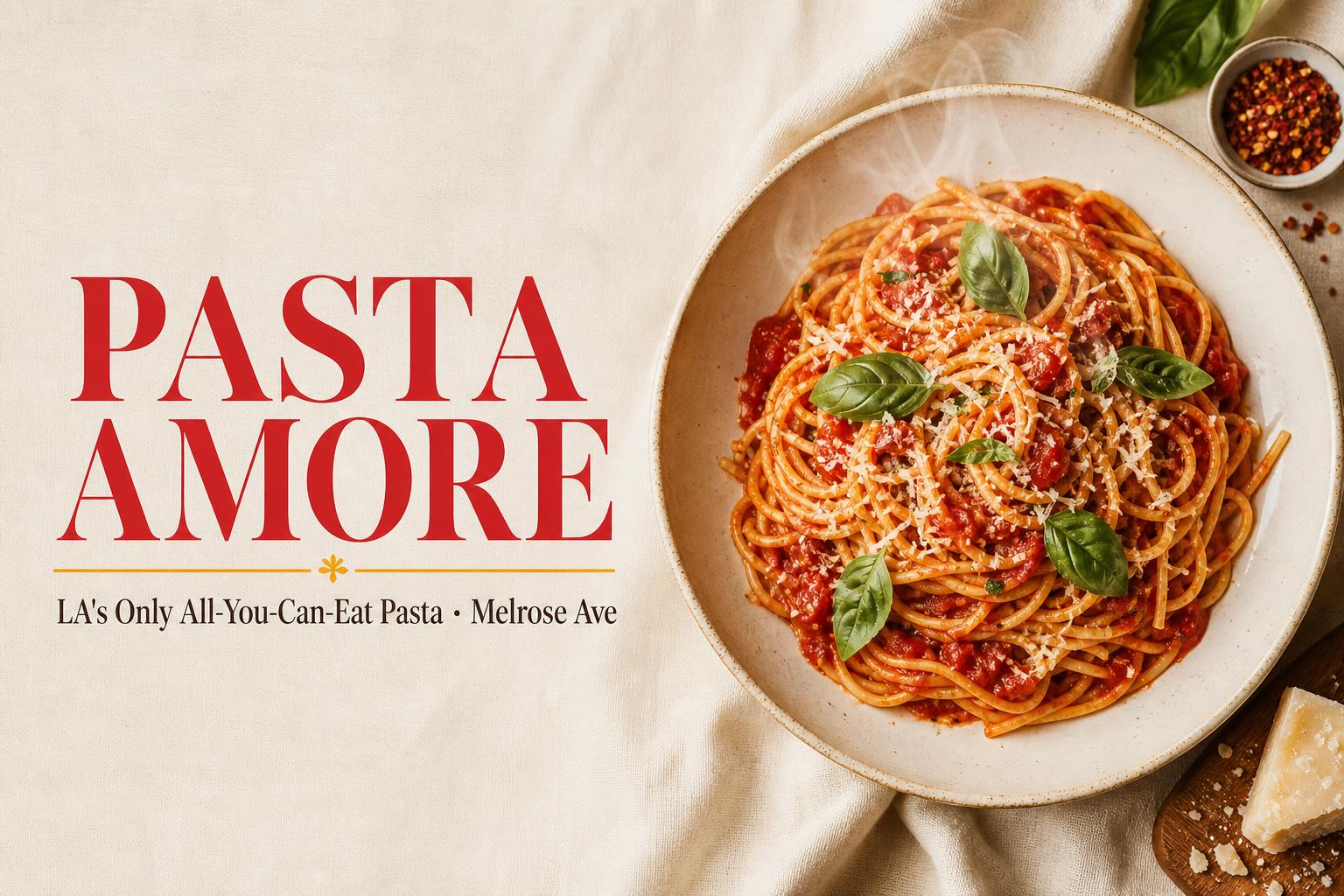 Pasta Amore Los Angeles | All You Can Eat Pasta on Melrose Ave